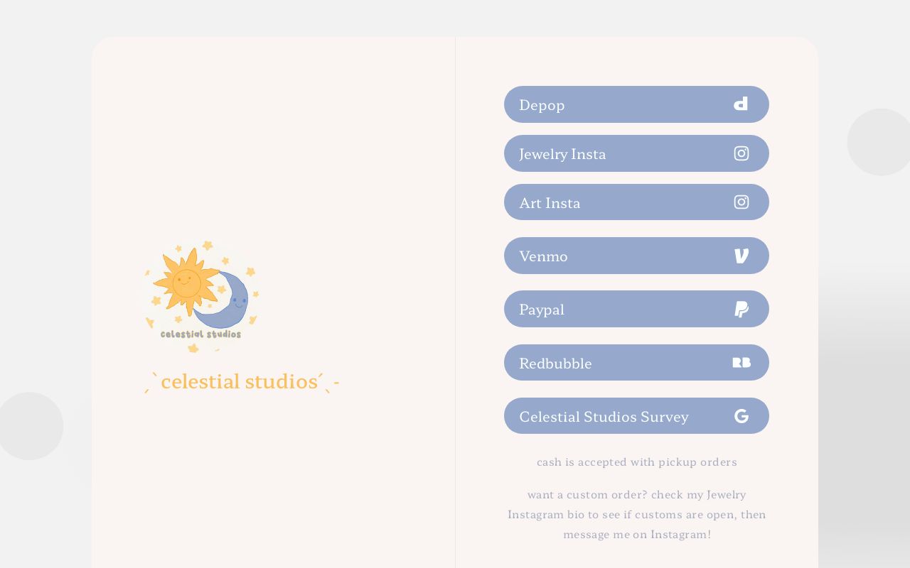 celestial studios card